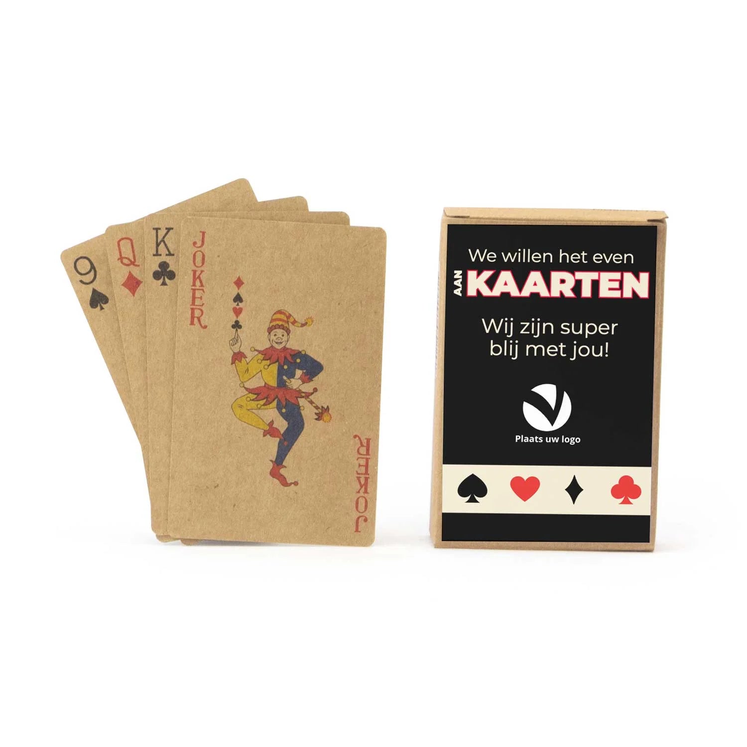 Kraft speelkaarten met eigen logo op doosje - Zakelijk – Bedankjes.nl