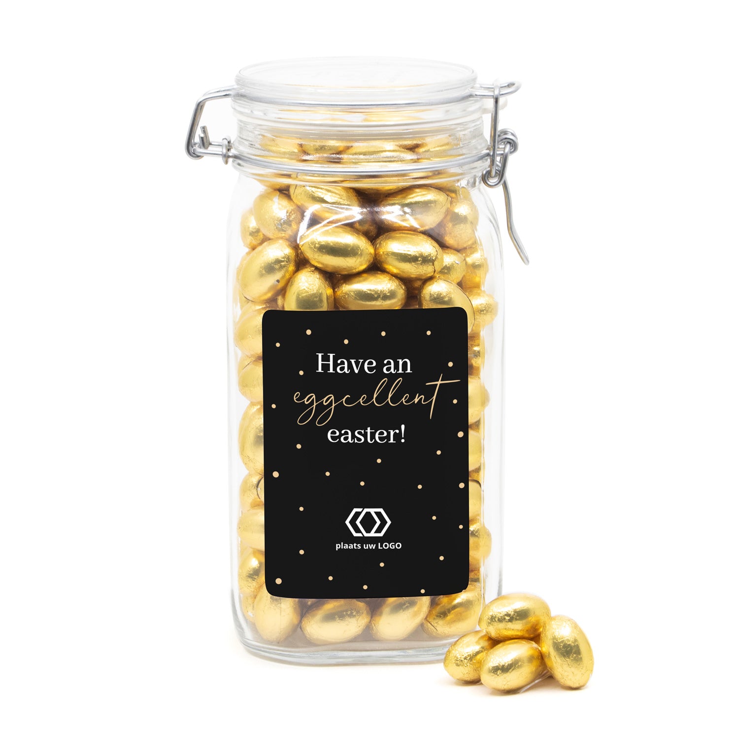Persoonlijke weckpot met eigen etiket - Pasen – Bedankjes.nl